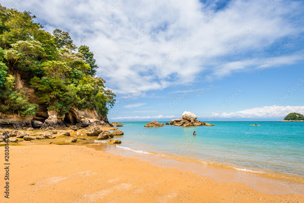 Abel Tasman National Park, New Zealand: Magical sandy beach with ...