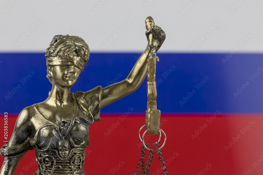 Human Rights Act and Justice Concept , Russia - Russian Federation Flag ...