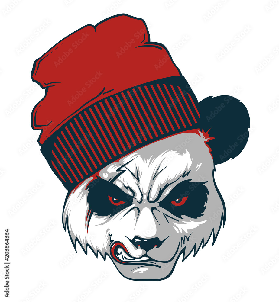Angry panda Stock Vector | Adobe Stock