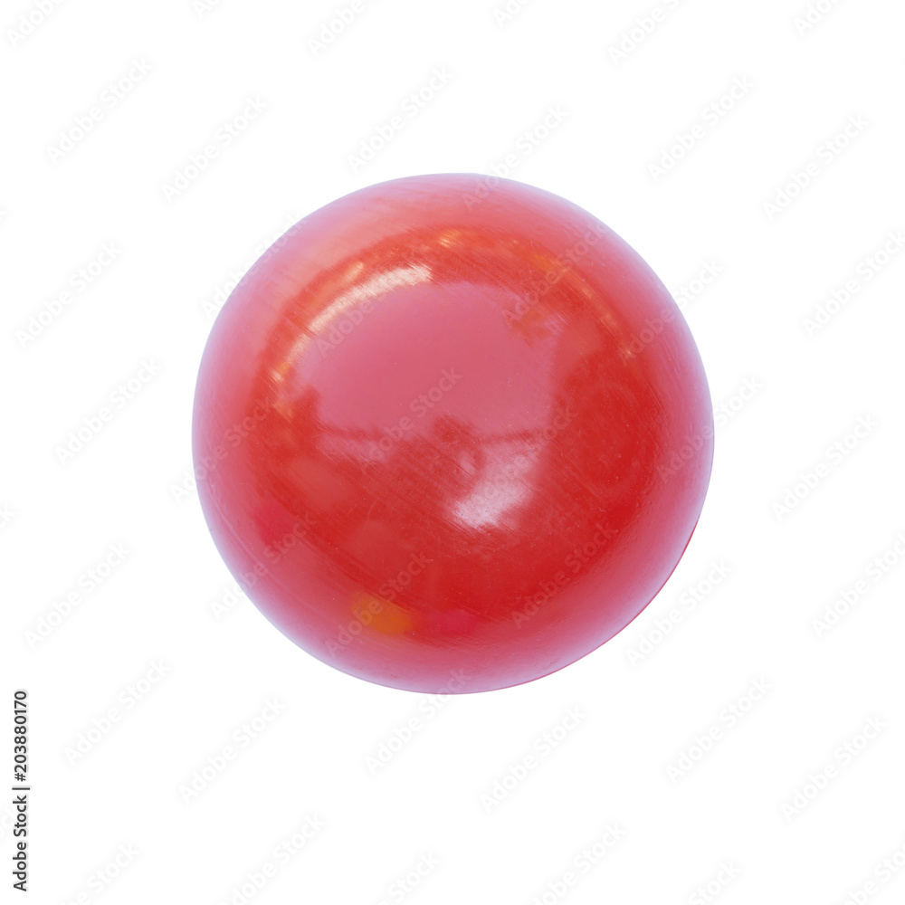 red ball isolated on white background. Stock Photo | Adobe Stock
