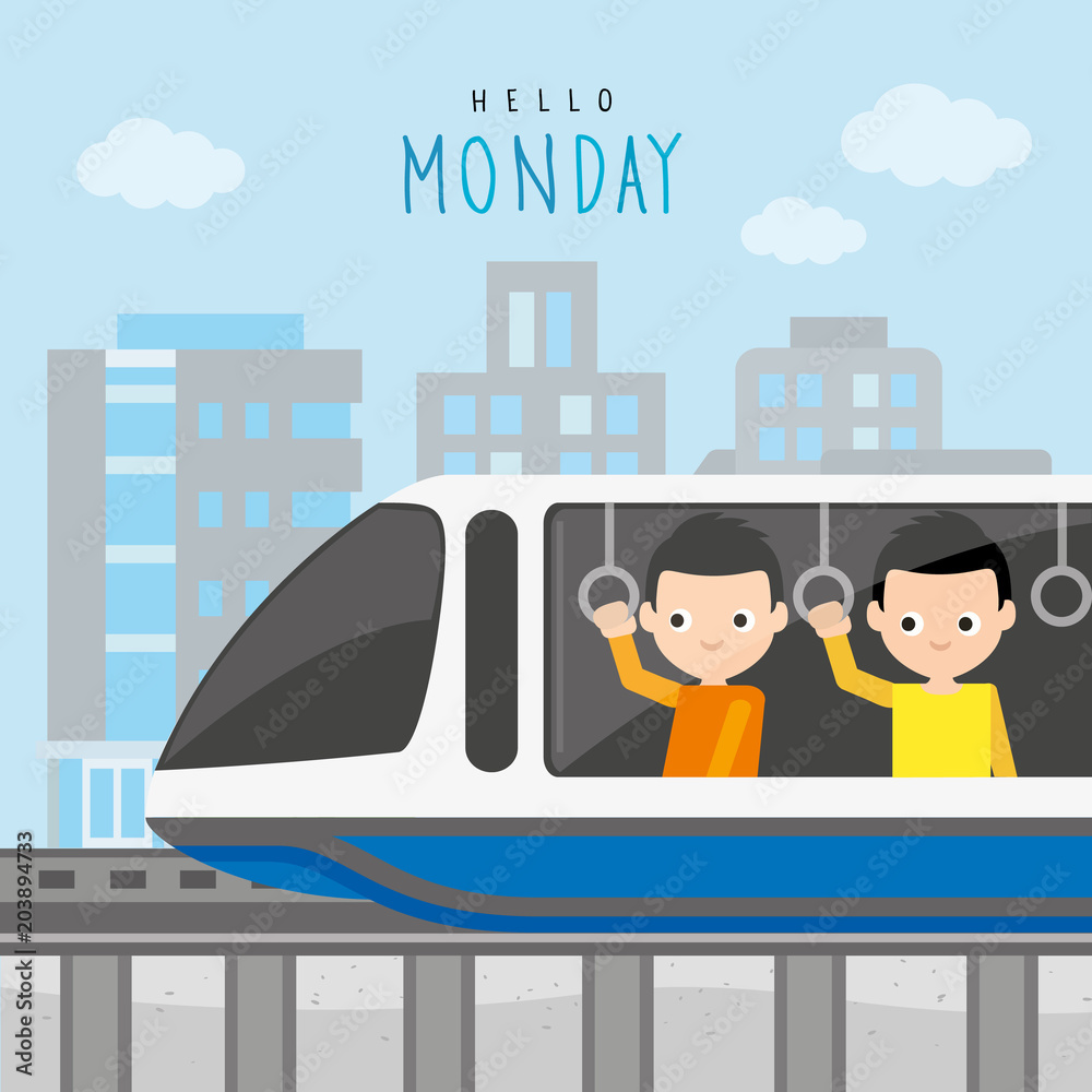 Electric Train Station Public Sky Subway Railway City Modern Boy ...