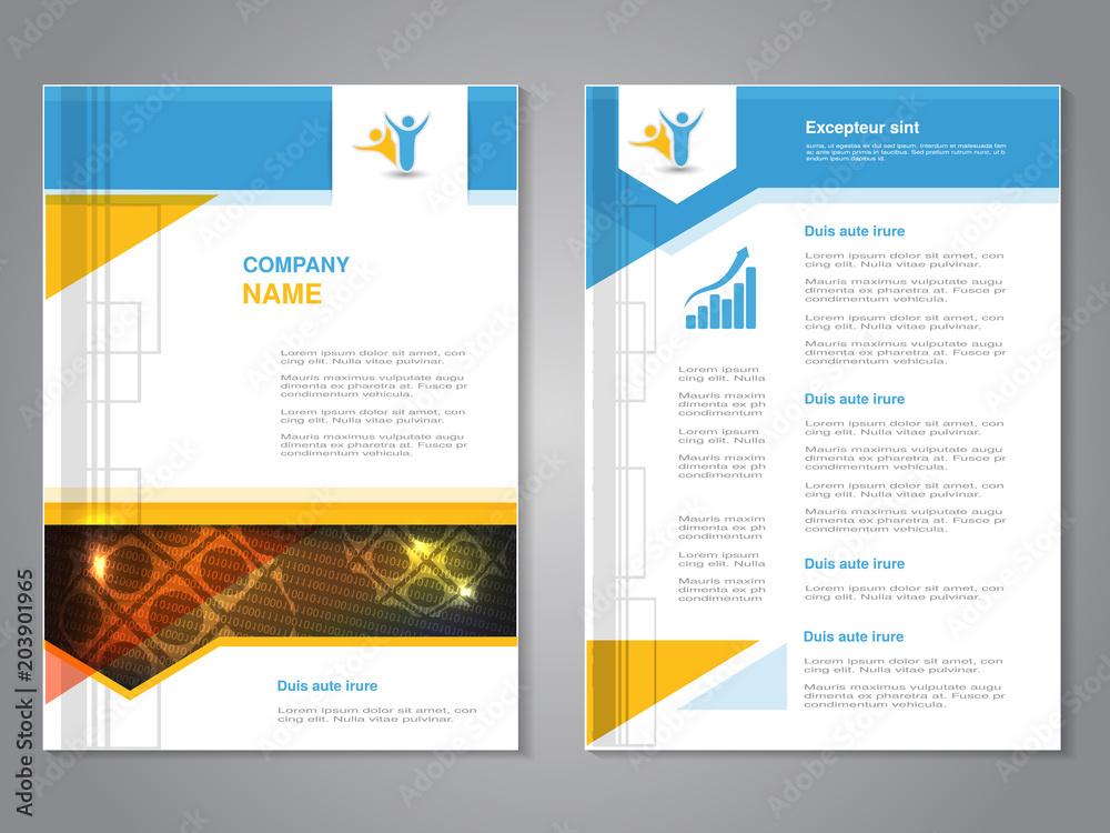 Vector modern brochure with globe design, abstract flyer with ...