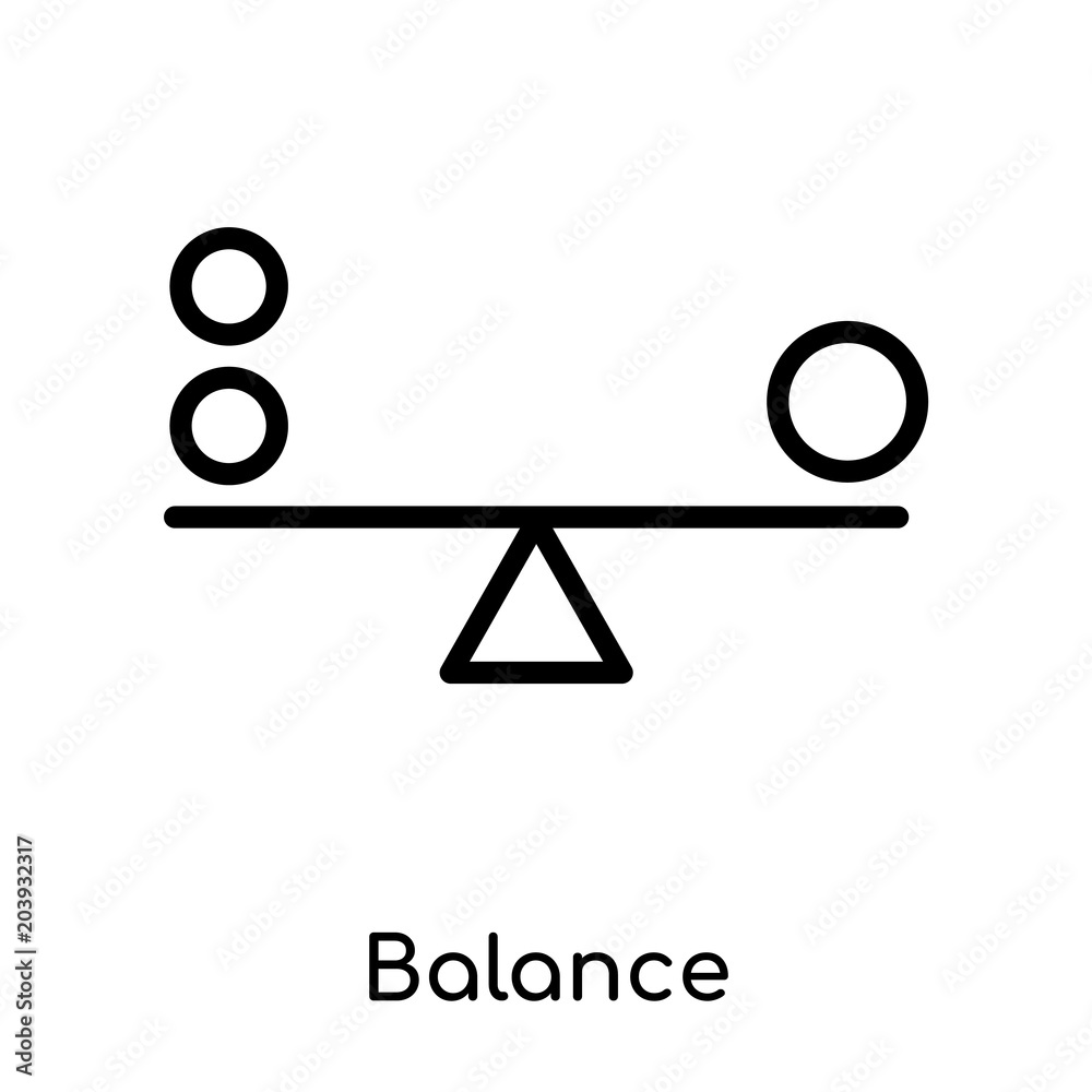 Balance icon isolated on white background Stock Vector | Adobe Stock