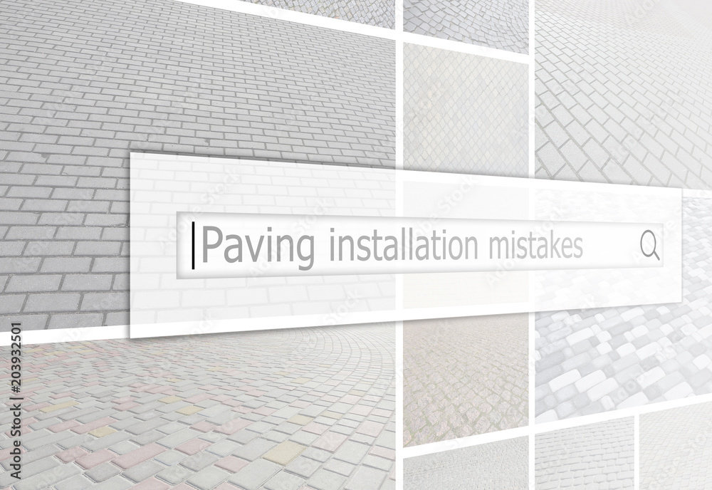 Visualization of the search bar on the background of a collage of many ...