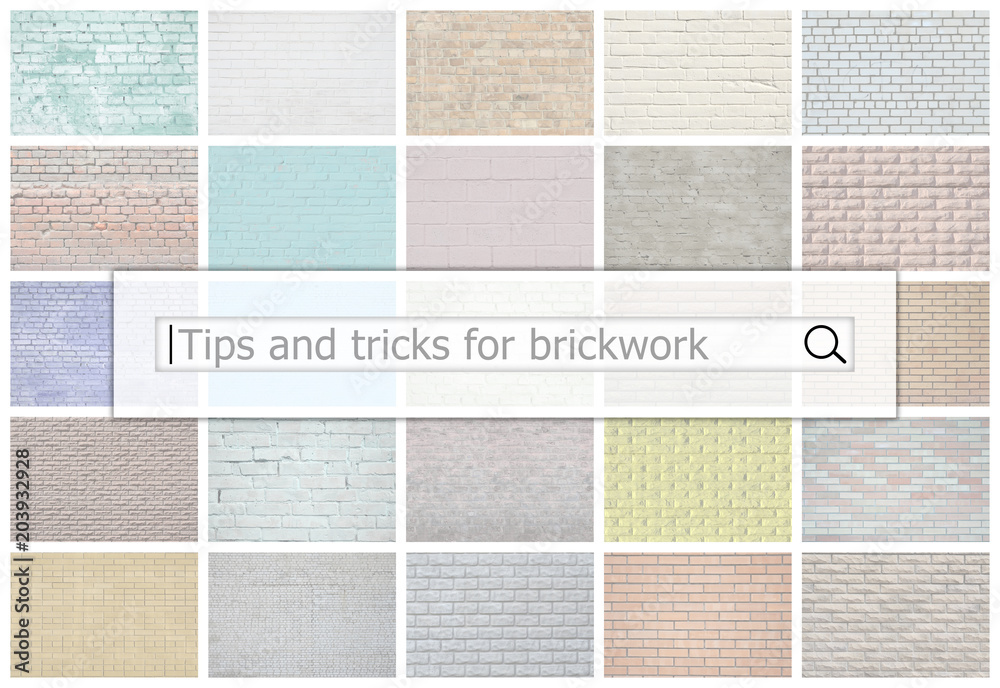 Visualization of the search bar on the background of a collage of many ...