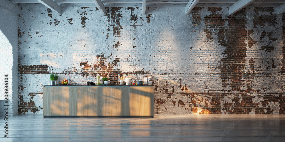 Brick Loft Kitchen