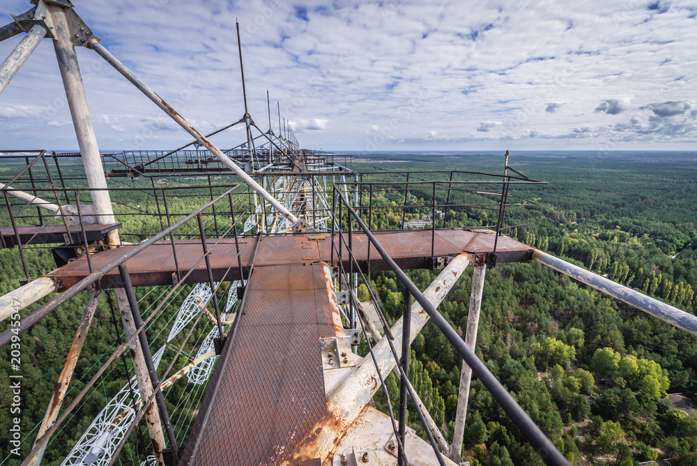 Abandoned Duga radar system in Chernobyl Exclusion Zone, Ukraine Stock ...