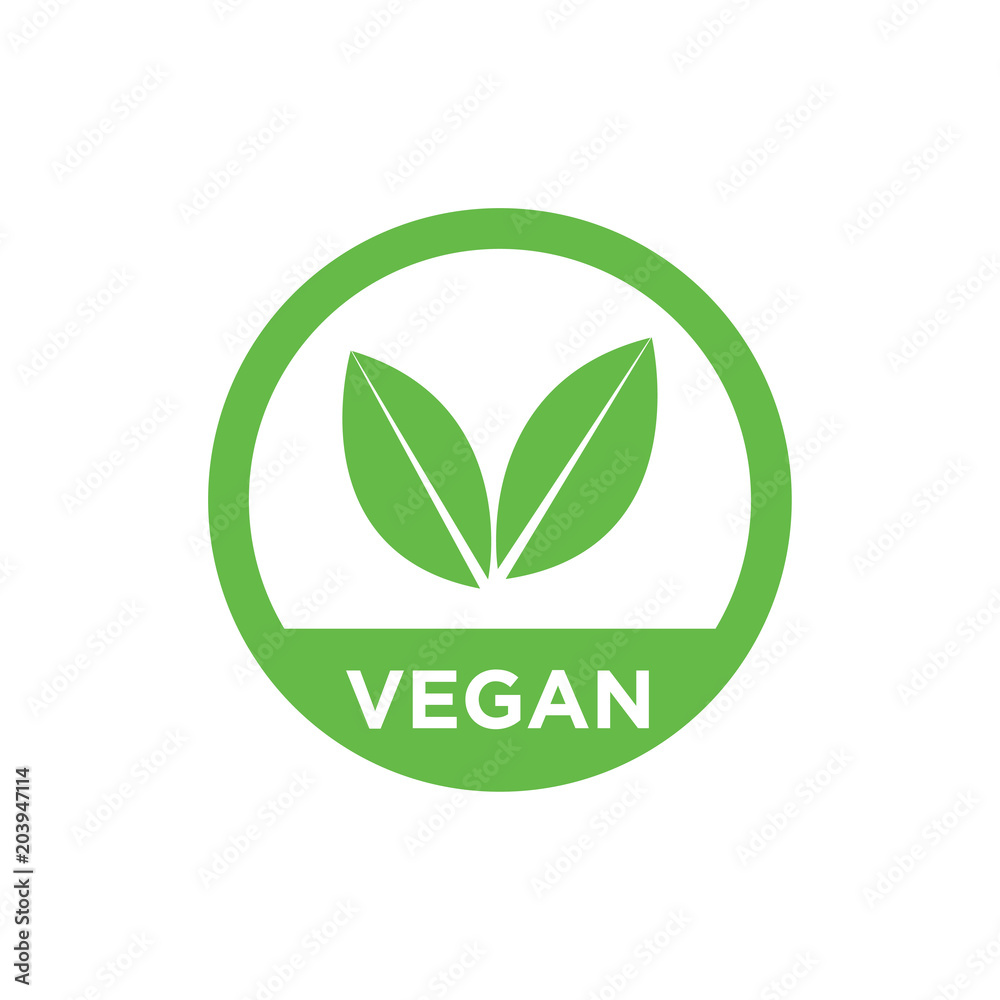 Vegan icon. Vector illustration. Stock Vector | Adobe Stock