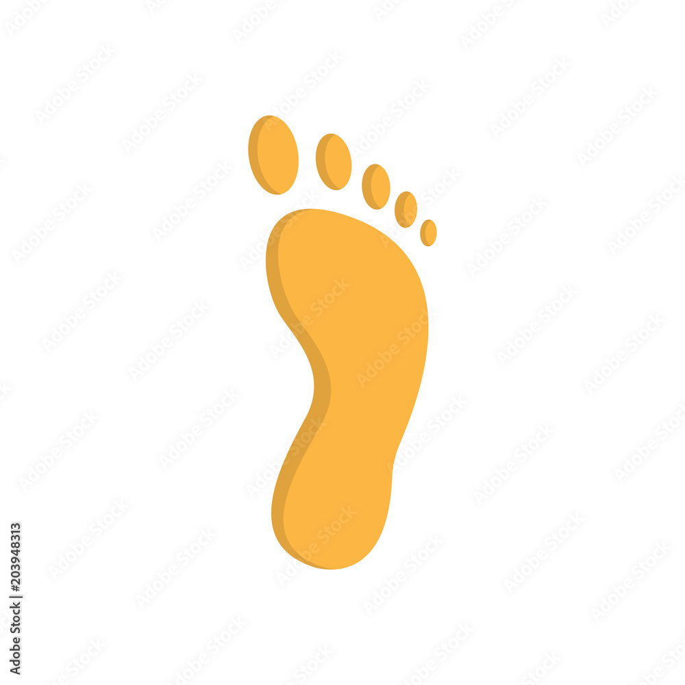 footprint symbol, vector illustration - human foot print sign Stock Vector | Adobe Stock