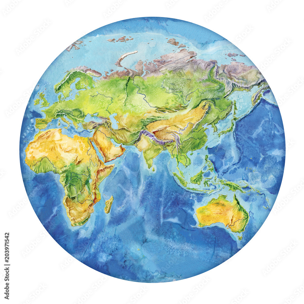Physical Map Of Europe And Asia