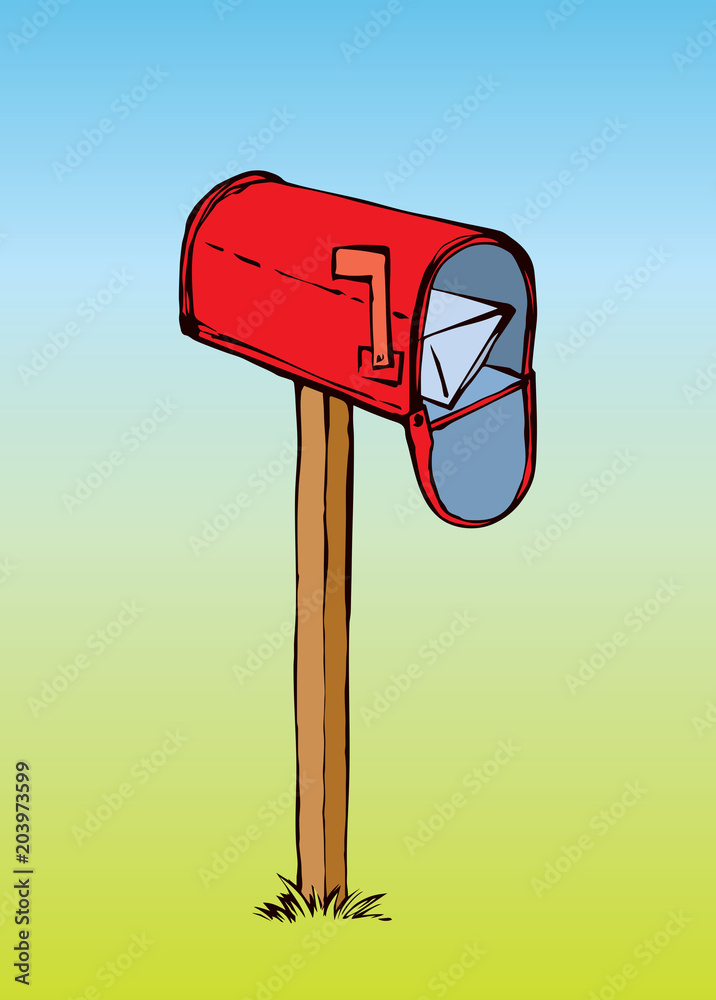 Mailbox. Vector drawing Stock Vector | Adobe Stock