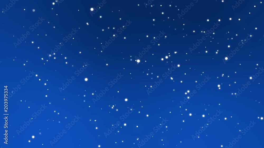 Starry night sky animation made of sparkly light particles moving ...