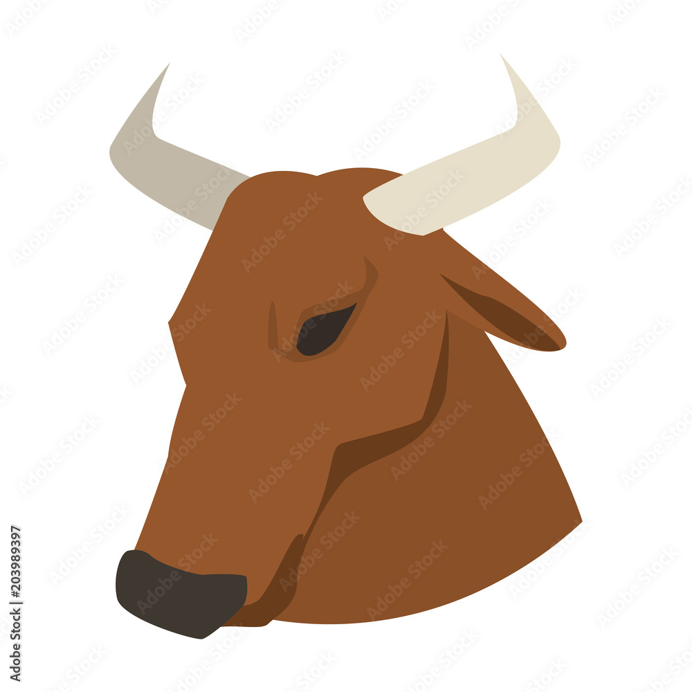 Bull with ring nose vector illustration graphic design Stock Vector ...