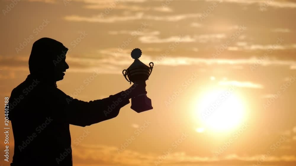 Silhouette best man Winner Award victory trophy for professional ...