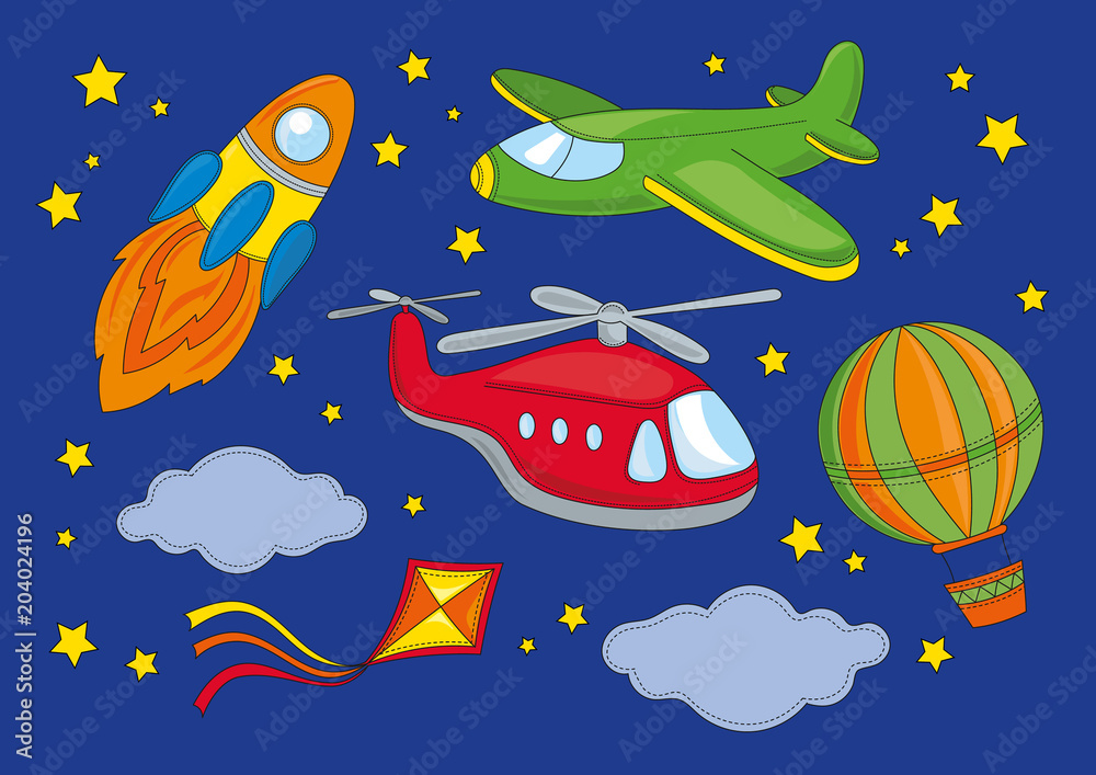 Helicopter Flying Clipart