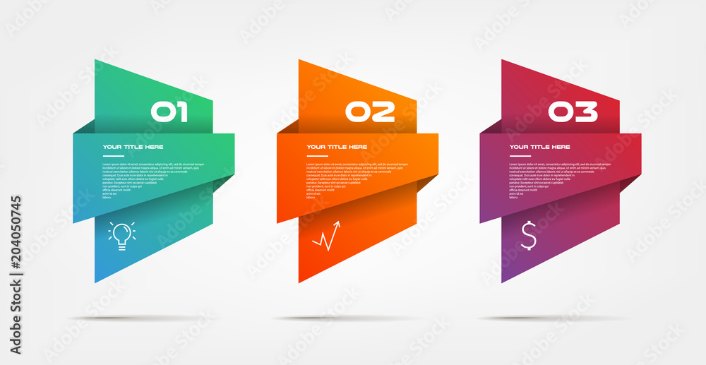 Gradient infographics step by step. Element of chart, graph, diagram ...