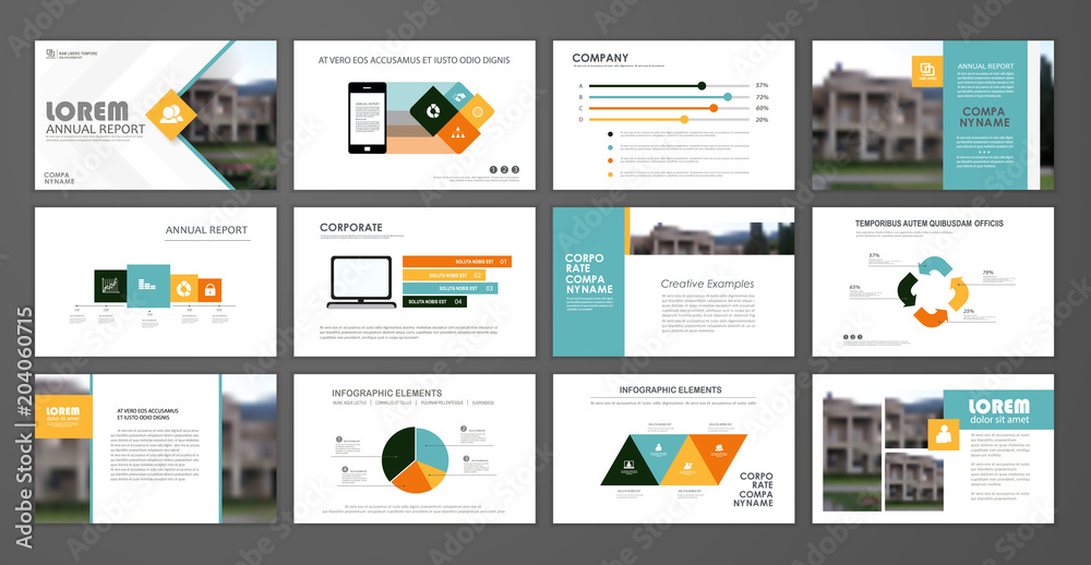 Corporate slideshow templates Stock Vector | Adobe Stock
