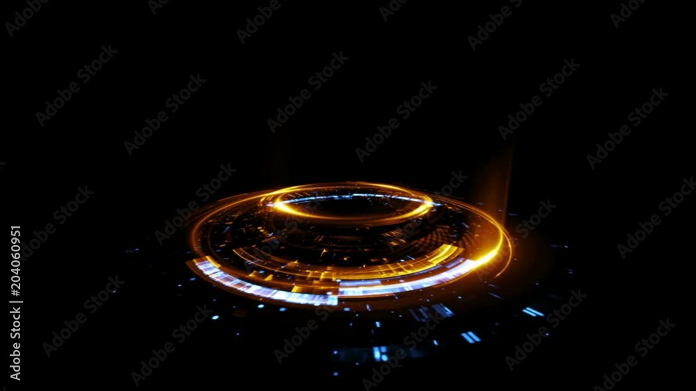 Empty podium. Disco club. Rays view. Show magic party. Calm motion ...