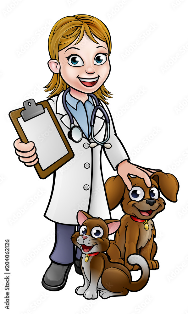 Vet Cartoon Character Stock Vector | Adobe Stock