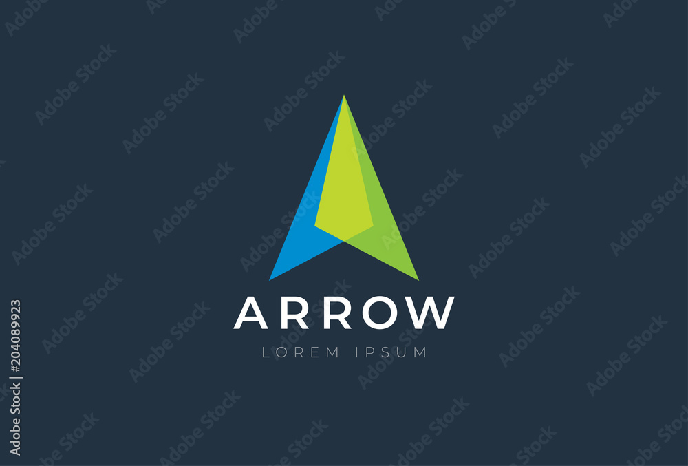 Abstract business arrow up logo icon. Vector design template. Stock ...