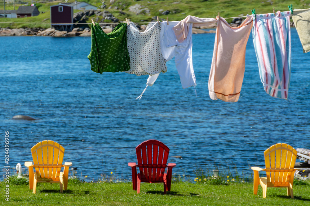 Newfoundland Clothesline Stock Photo | Adobe Stock