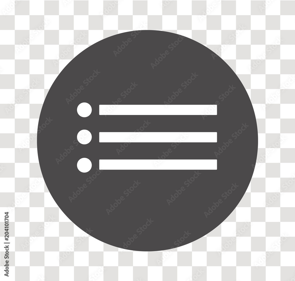 list icon transparent. list sign. content view options. flat style ...