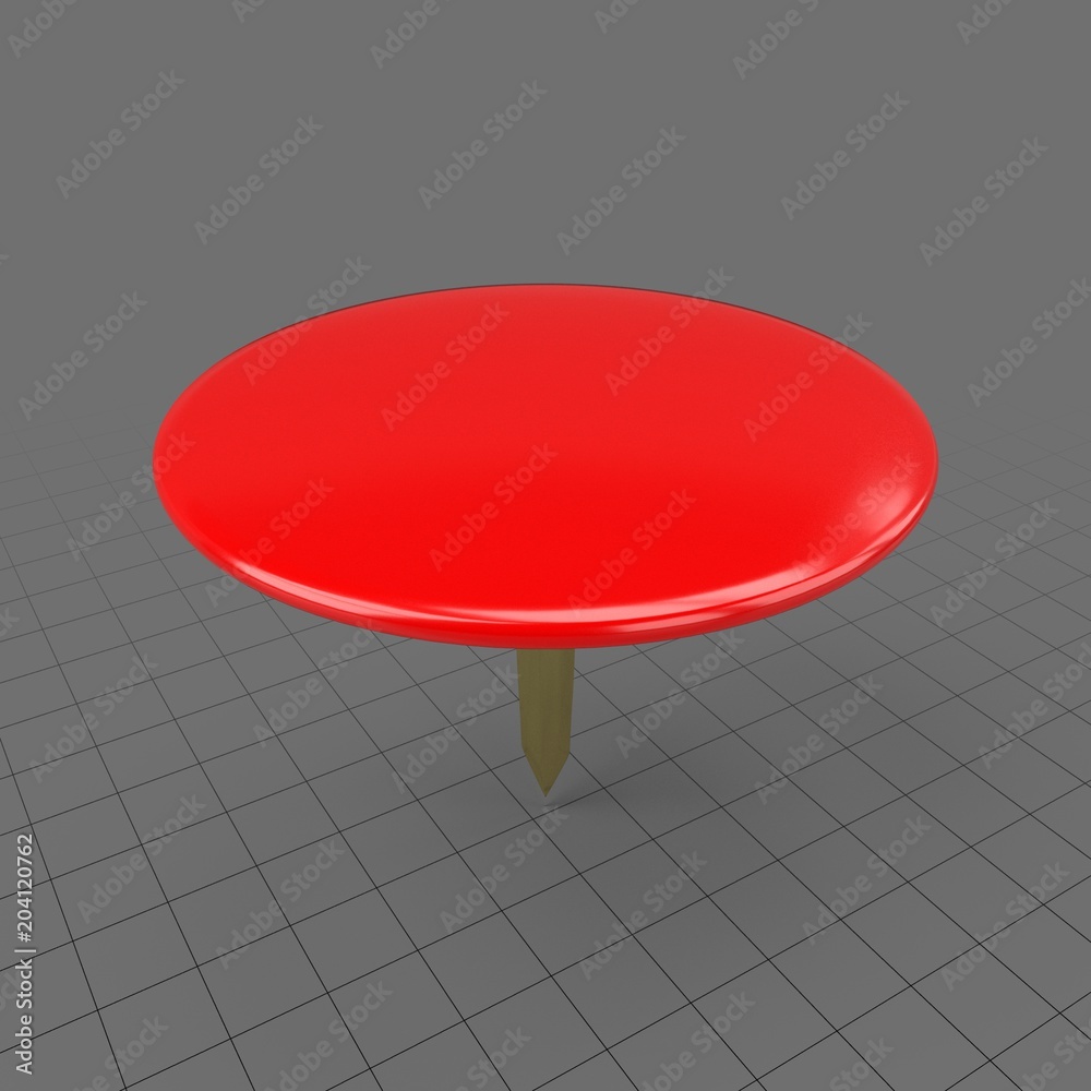 Round push pin Stock 3D asset | Adobe Stock