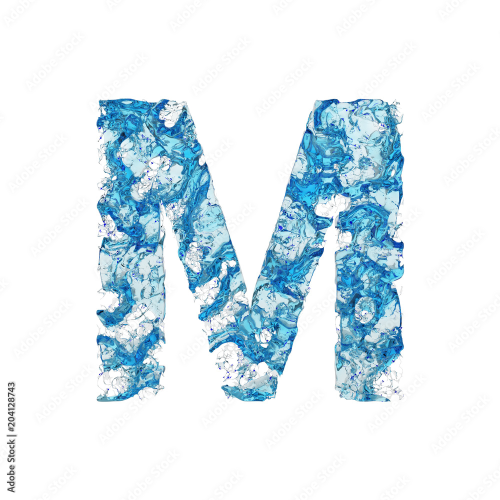 M Letter In Water