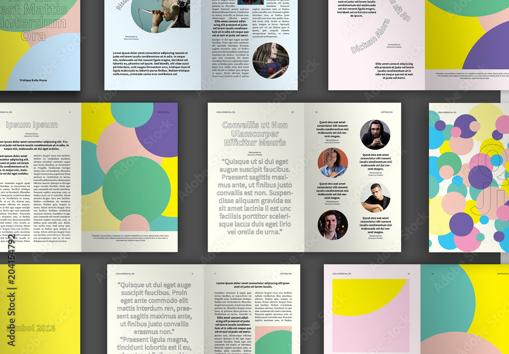 Layout per rivista autoprodotta plantilla de Stock | Adobe Stock