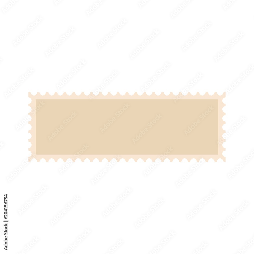 Letter postage stamp icon. Flat illustration of letter postage stamp ...