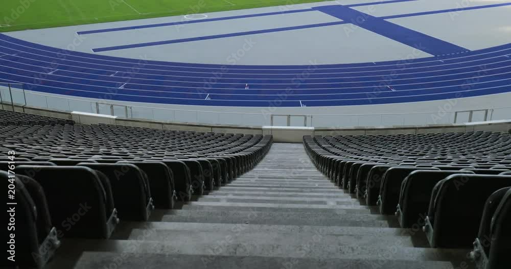 Rows of seats in football stadium in 4K Stock Video | Adobe Stock