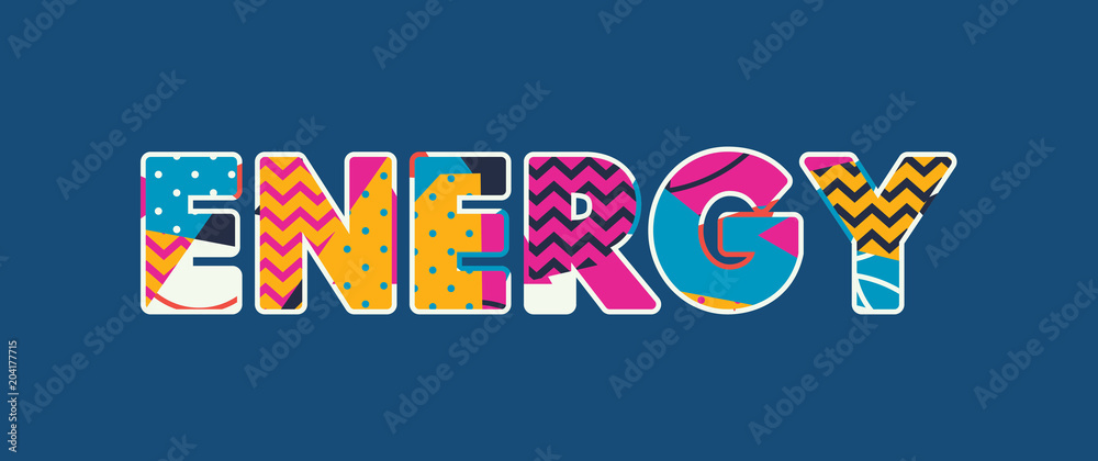 Energy Concept Word Art Illustration Stock Vector | Adobe Stock