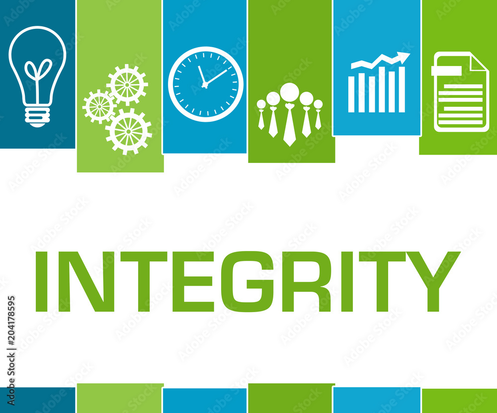 Integrity Green Blue Stripes Symbols Stock Illustration | Adobe Stock