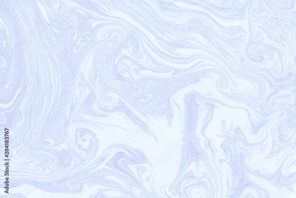 Suminagashi marble texture hand painted with blue ink. Digital paper ...