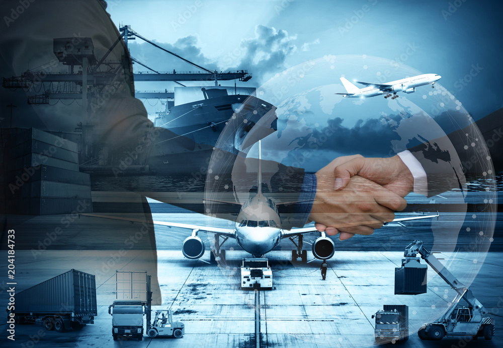 Business people shaking hands, success business of Logistics Industrial ...