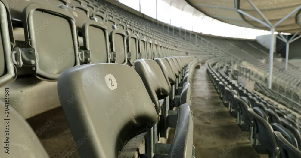 Rows of seats in football stadium in 4K25 Stock Video | Adobe Stock