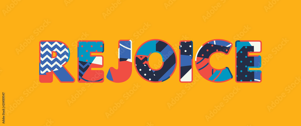Rejoice Concept Word Art Illustration Stock Vector | Adobe Stock