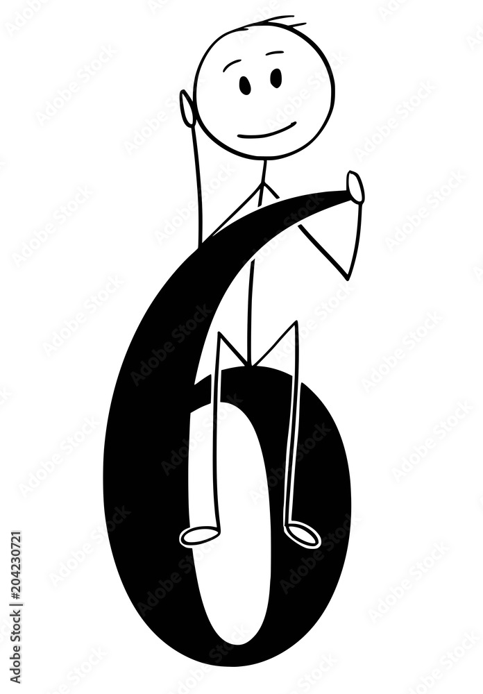 Cartoon stick man drawing conceptual illustration of businessman ...