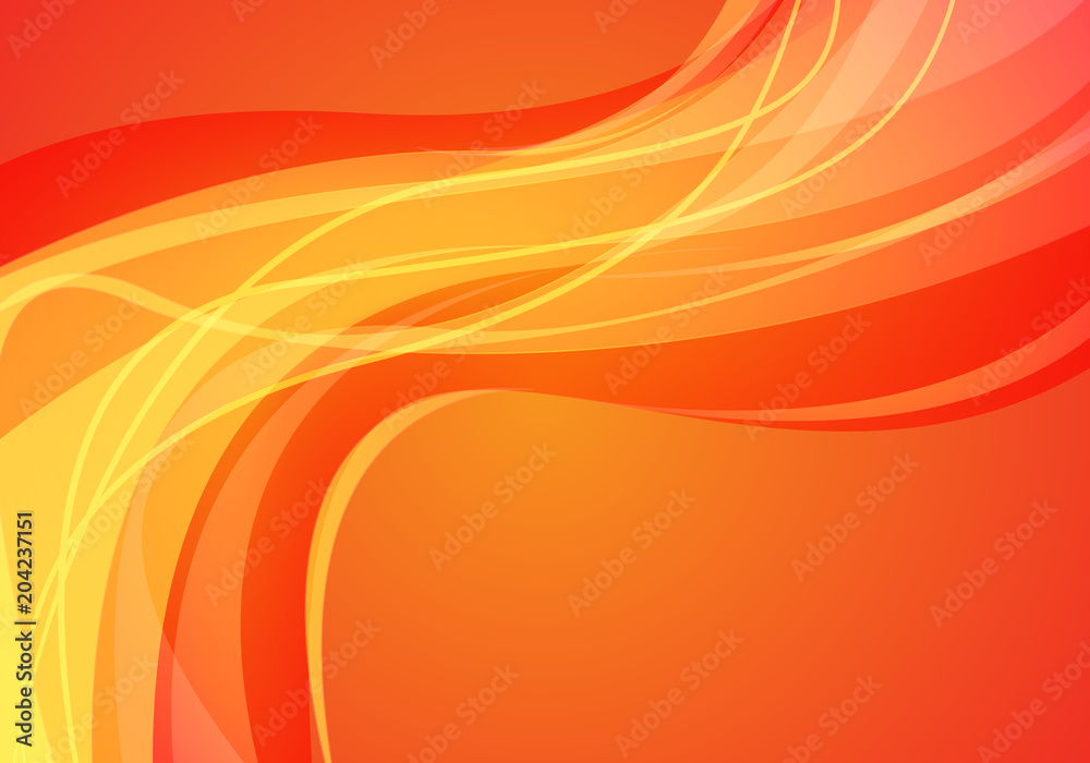 Abstract yellow line red curve wave light design modern futuristic ...