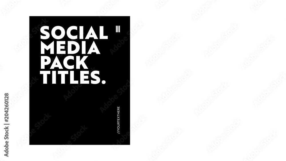 Social Media Titles Pack Stock Template | Adobe Stock