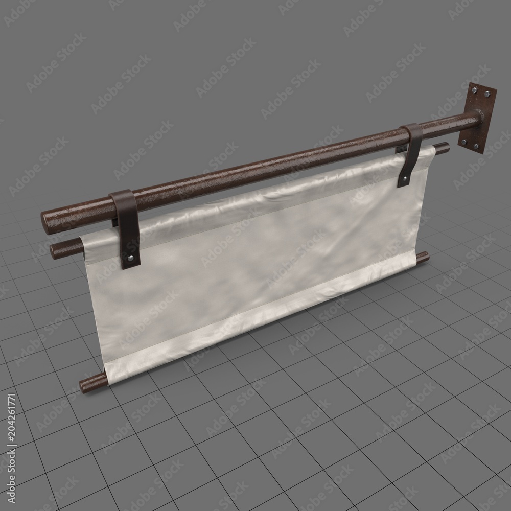 Old school storefront sign Stock 3D asset | Adobe Stock