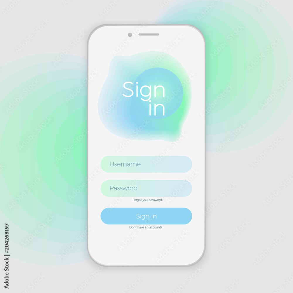 sign up screen clean mobile ui design concept application with ...