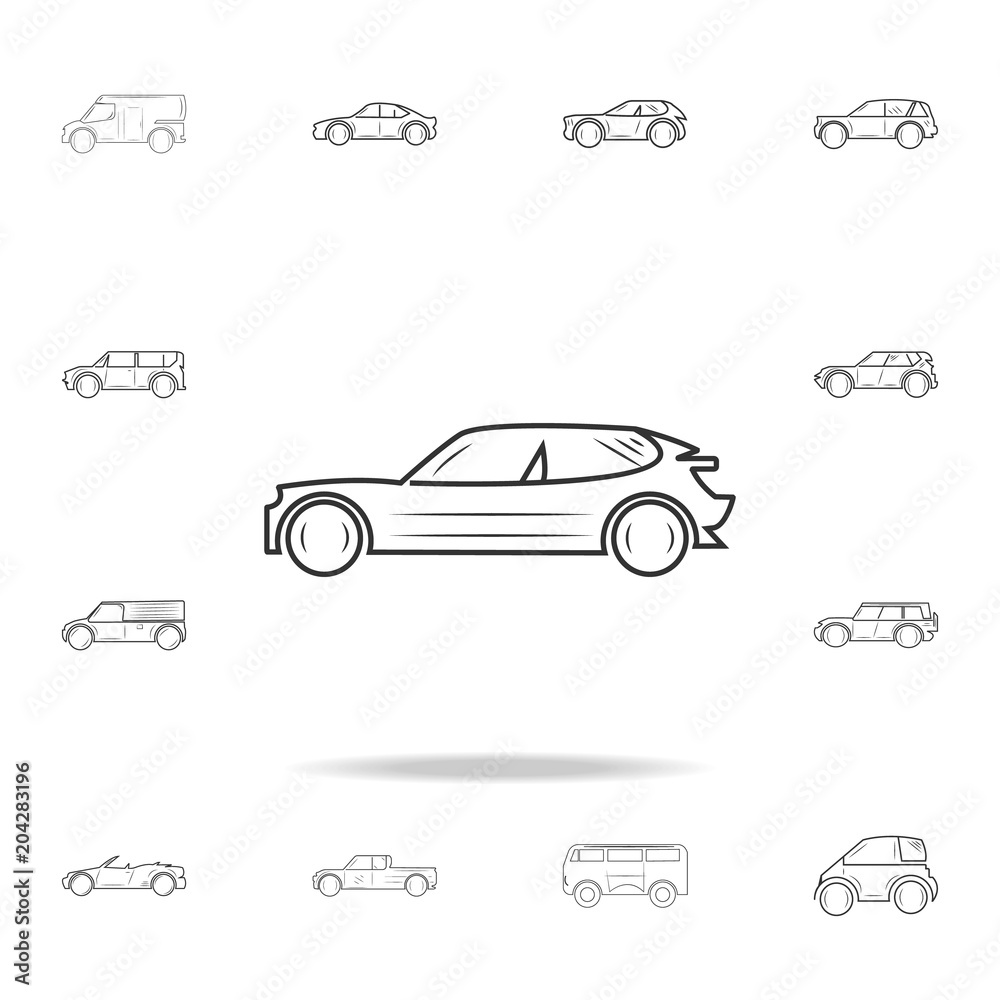 Car line icon. Detailed set of cars icons. Premium graphic design. One ...