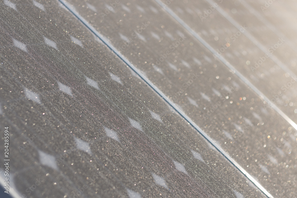 solar photovoltaics pannels or solar modules phin winter morning with ...