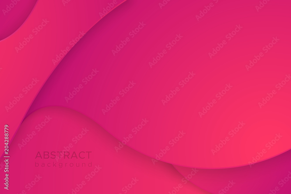 Vector abstract pink background in the paper cut style for design of a ...