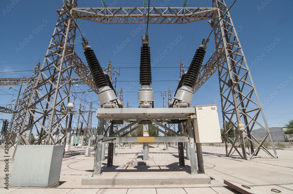 High voltage substation and circuit breaker in geothermal power plant ...