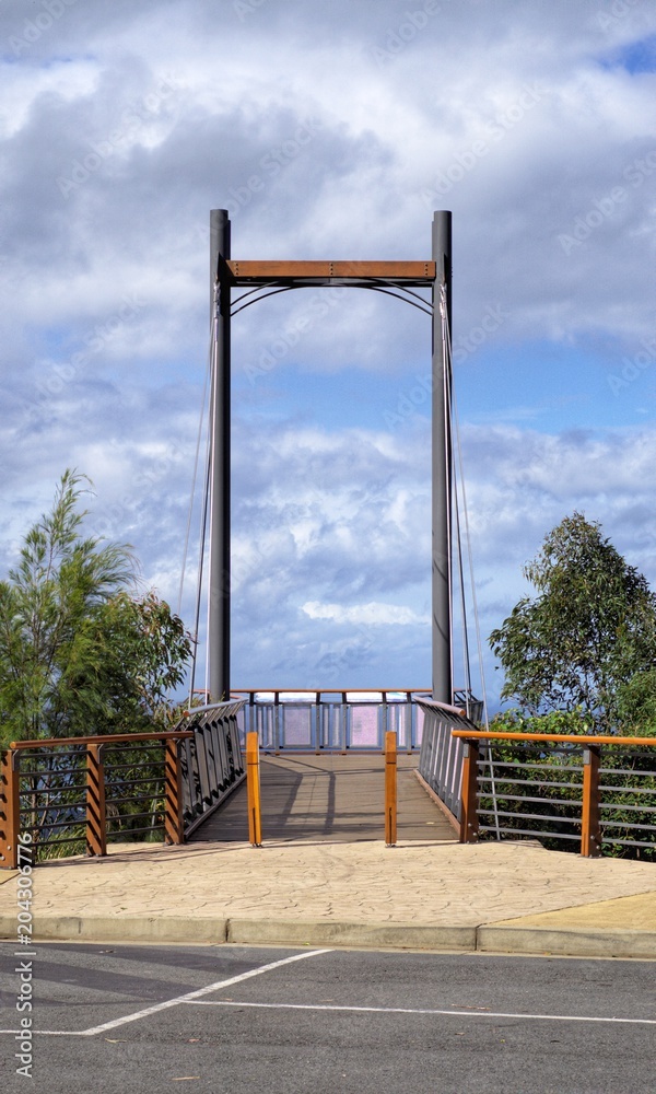 Cable pier at Sealy Lookout in Coffs Harbour Australia. Also called ...
