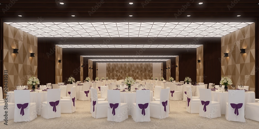 banquet hall 3d,rendering Stock Illustration | Adobe Stock