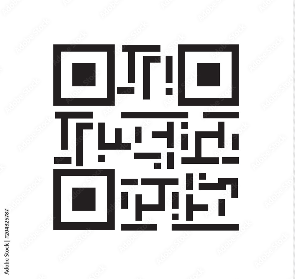 Realistic bar code icon. A modern simple flat barcode. Marketing, the ...