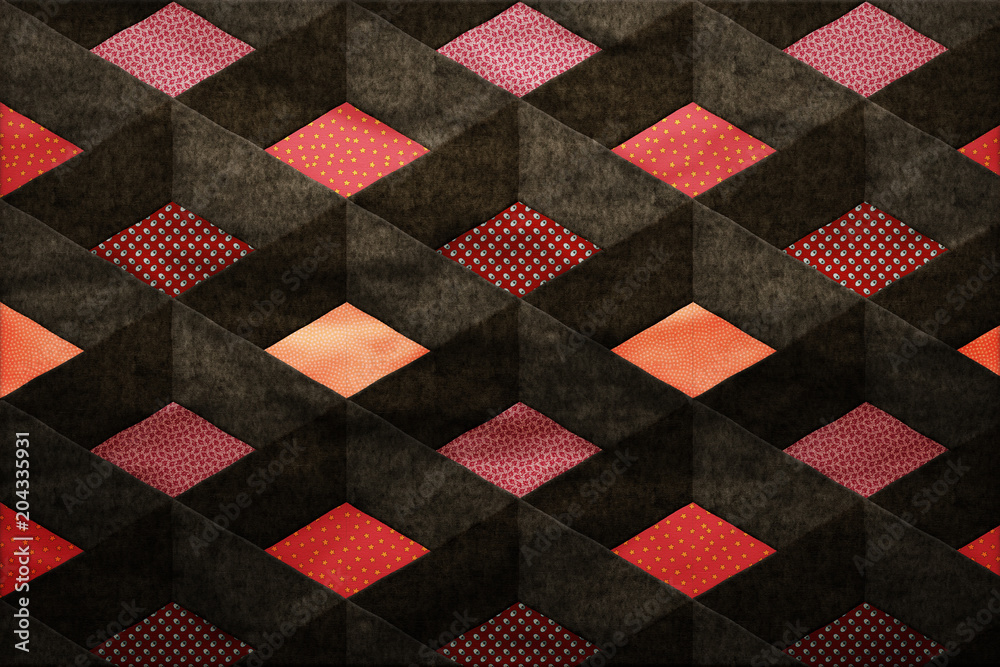 Patchwork Texture Tiles Background Design Effect Wallpaper HD Fabric ...